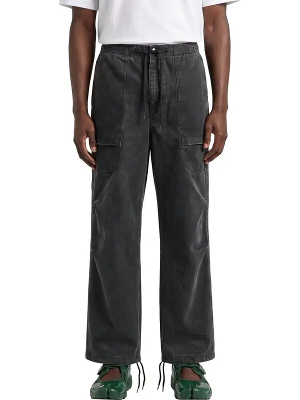 ENTIRE STUDIOS Cotton Drawstring Trousers - Black
