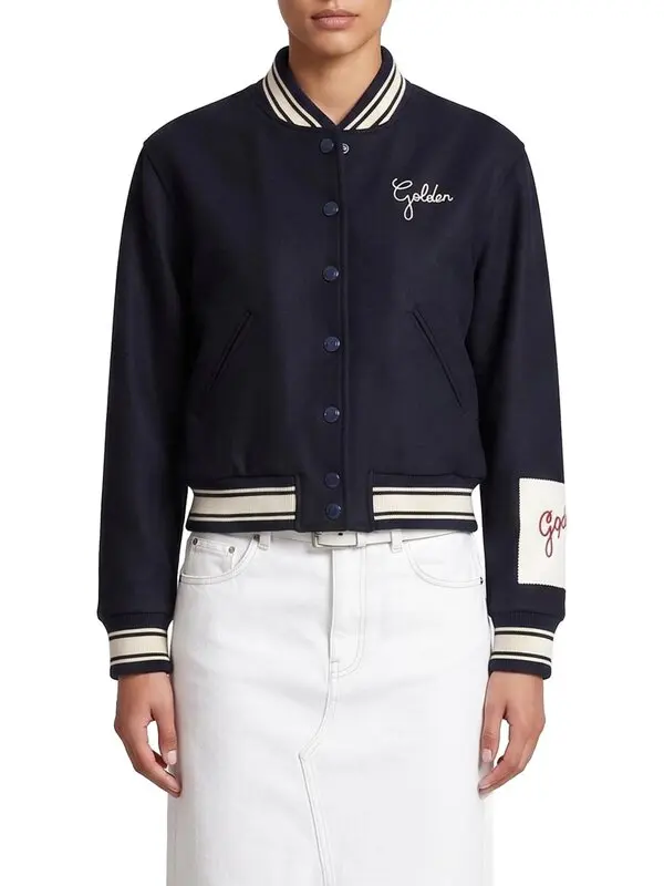 GOLDEN GOOSE Varsity Jacket - Blue