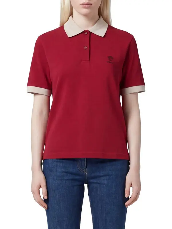Versace Medusa Cotton Polo Shirt - Red