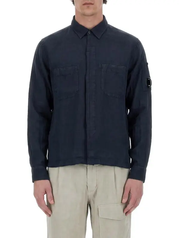 C.P. COMPANY Linen Shirt - Blue