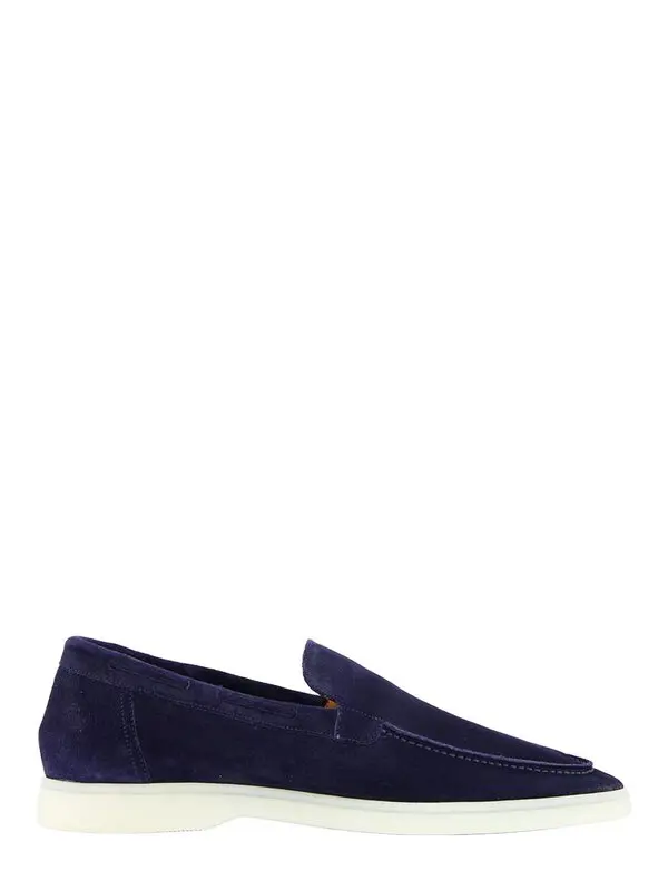 AURELIEN Suede Loafers - Navy