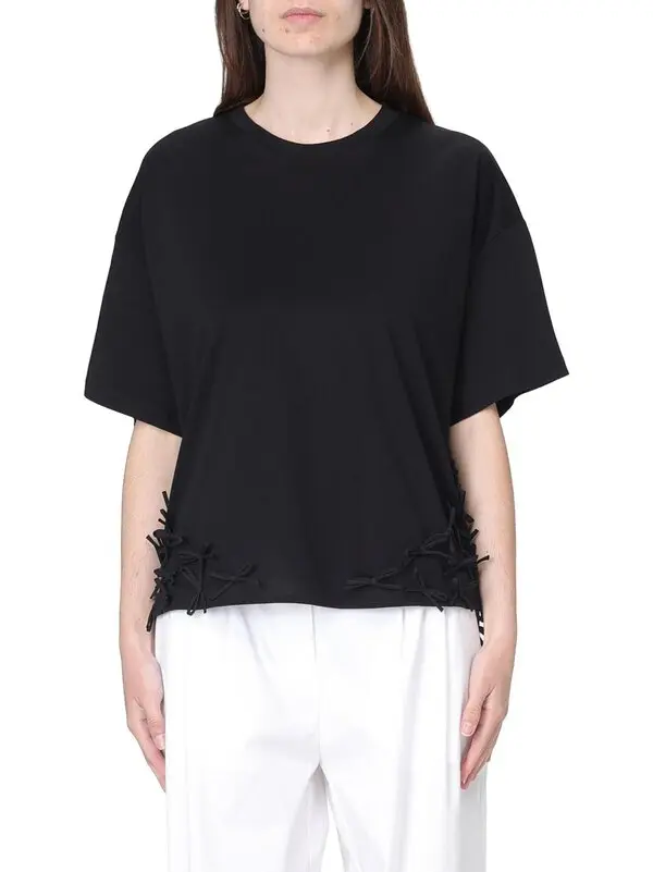 MEIMEIJ T-shirt With Knot Detailing - Black
