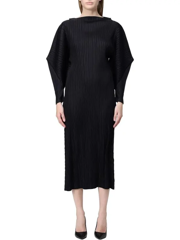 MEIMEIJ Pleated Midi Dress - Black