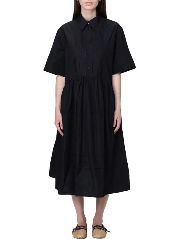 MEIMEIJ Short Sleeve Collared Dress - Black