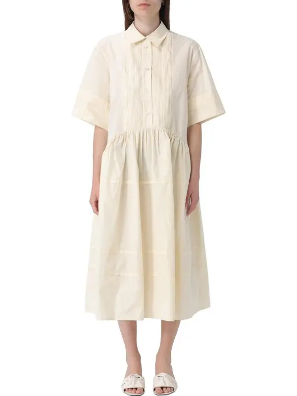 MEIMEIJ Short Sleeve Collared Dress - Yellow