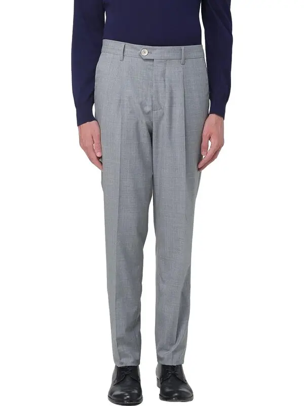 Brunello Cucinelli Virgin Wool Tailored Trousers - Grey