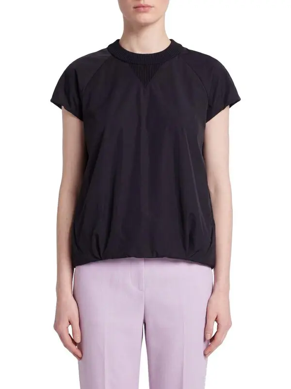Sacai Short Sleeve Sweater - Black