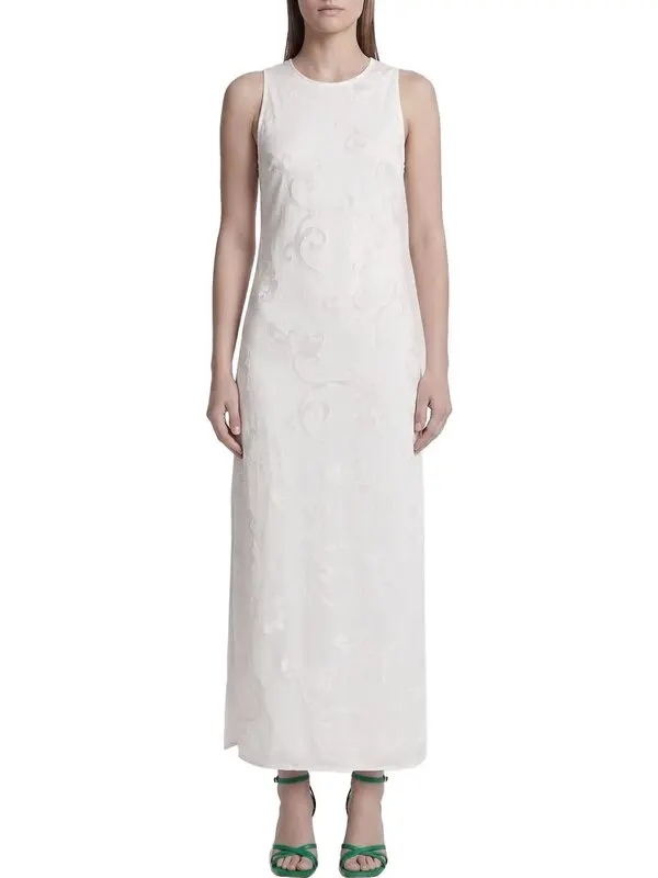 SEMICOUTURE Sleeveless Maxi Dress - White