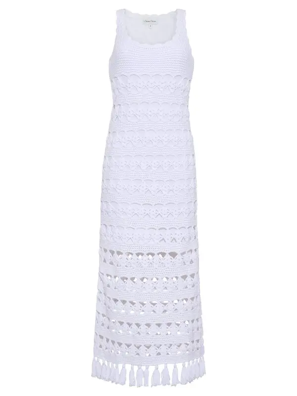 Cara Cara Joan Tassel Dress - Ivory