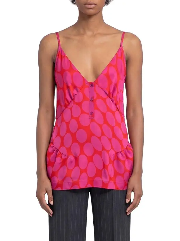 Dries Van Noten Dotted Camisole - Fuchsia