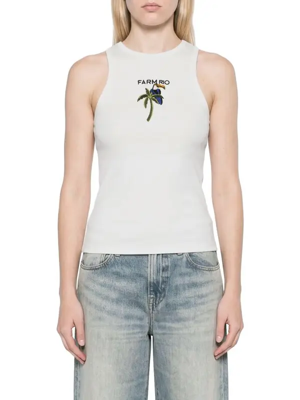 Farm Rio Tank Top - White