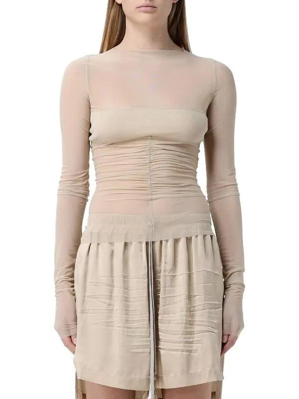 Rick Owens Sheer Mesh Top - Beige
