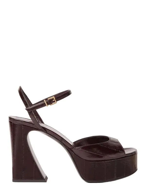 Fendi Arco" Platform Sandals - Brown