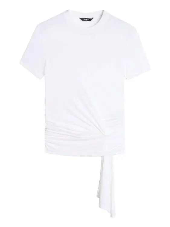 7 For All Mankind Fitted Twist Tee - White
