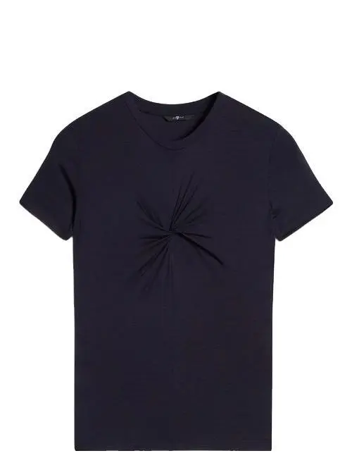 7 For All Mankind Twisted Front Crewneck T-shirt - Black