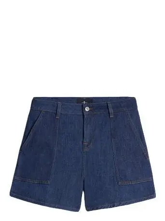 7 For All Mankind Utility Kori Short In Weightless Halona - Red
