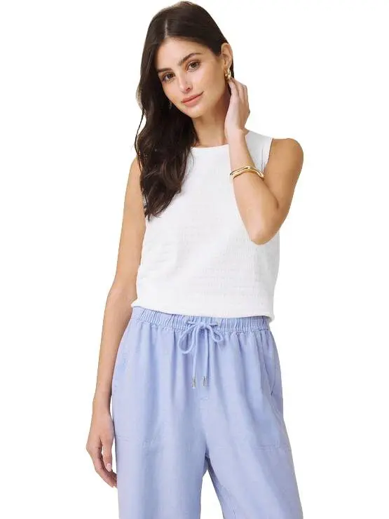 Splendid Shelly Smocked Tank - White