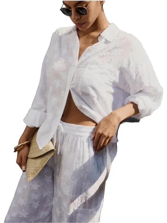 Splendid Caprice Star Button-down Shirt - White