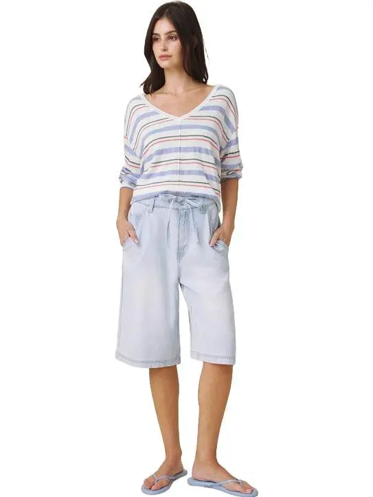 Splendid Erica Stripe Sweater - White