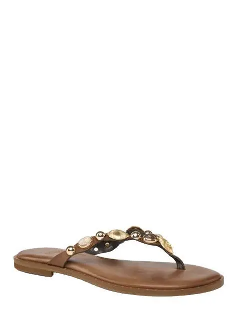 GRACE FOOTWEAR Solane T-strap Sandal - Brown