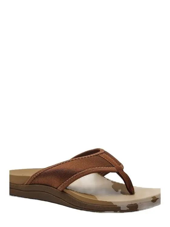 LANDS' END All Day Comfort Canvas Flip Flops - Tan