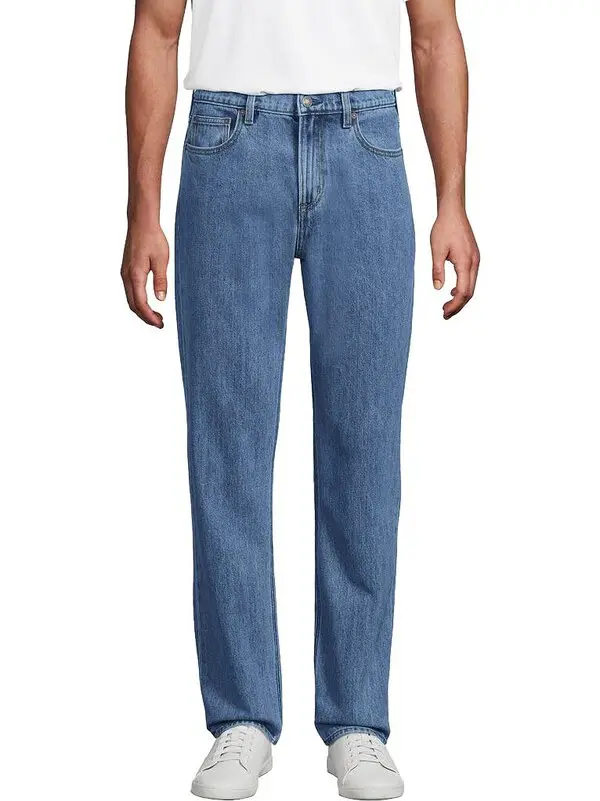 LANDS' END Rigid Classic Fit Jeans - Medium Stonewash