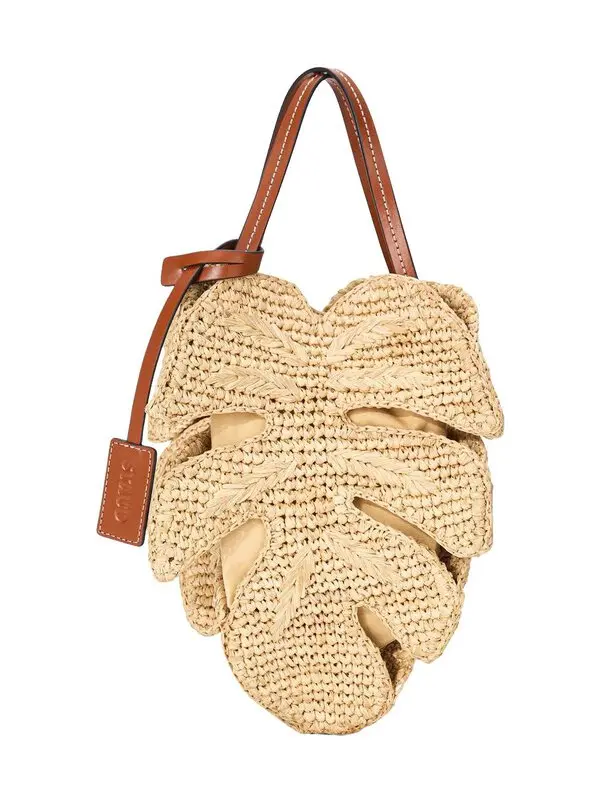 Staud Palm Raffia Handbag - Natural/tan