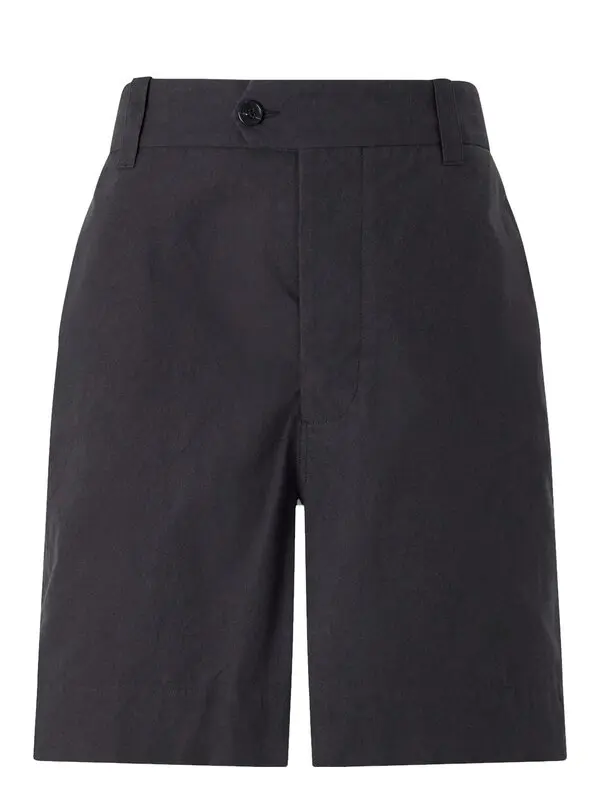 MARGARET HOWELL Straight-leg Cotton Shorts - Brown