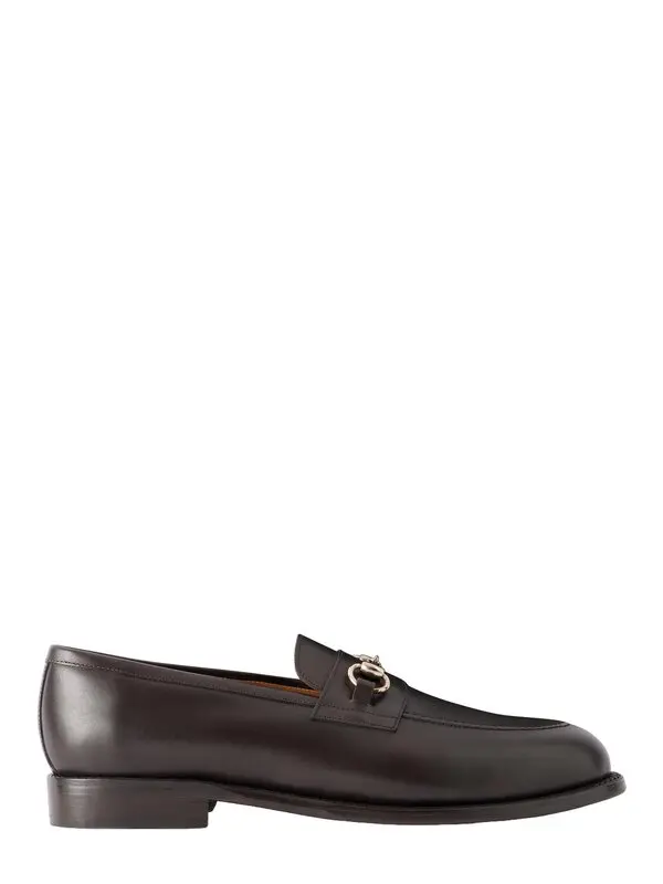 MORJAS Leather Horsebit Loafers - Brown