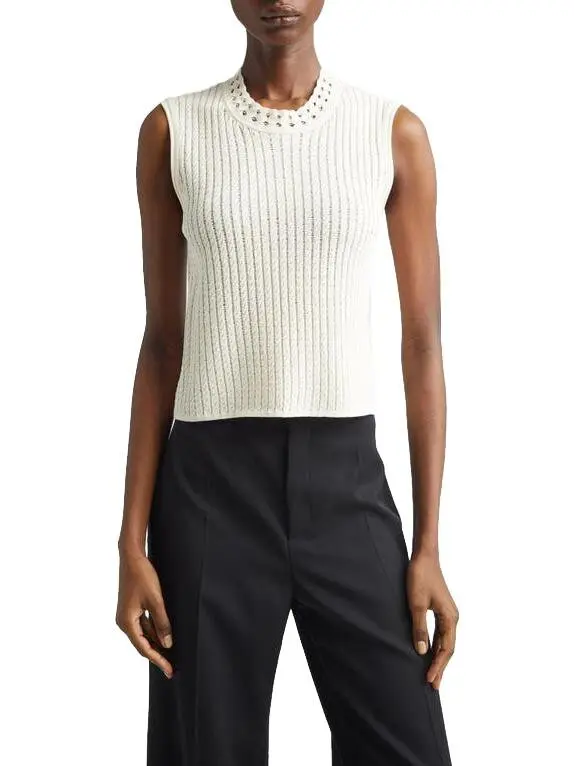 JASON WU Cable Knit Sweater Vest - Plaster