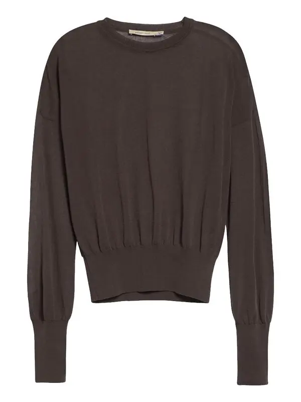 Paloma Wool Sheer Organic Cotton Blend Sweater - Brown