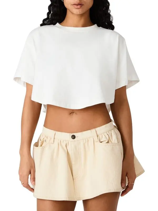 Steve Madden Callom Knit Top - Whisper White