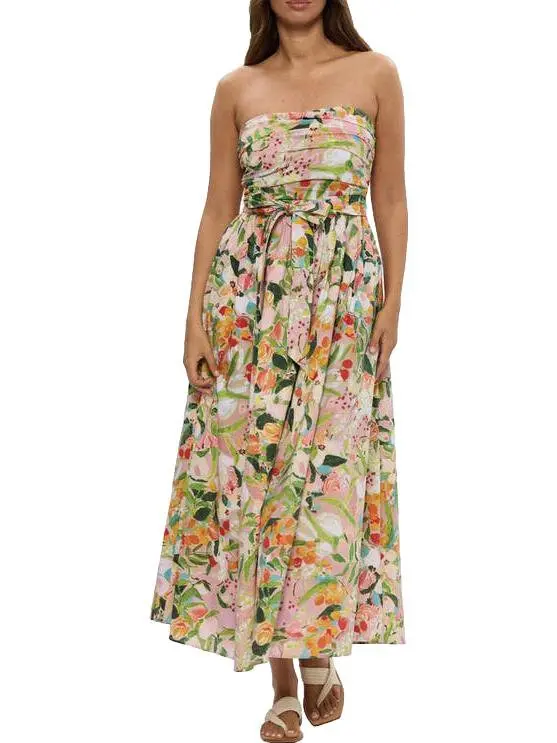 BRAVE+TRUE Avalon Floral Print Strapless Maxi Dress - Zoes Garden