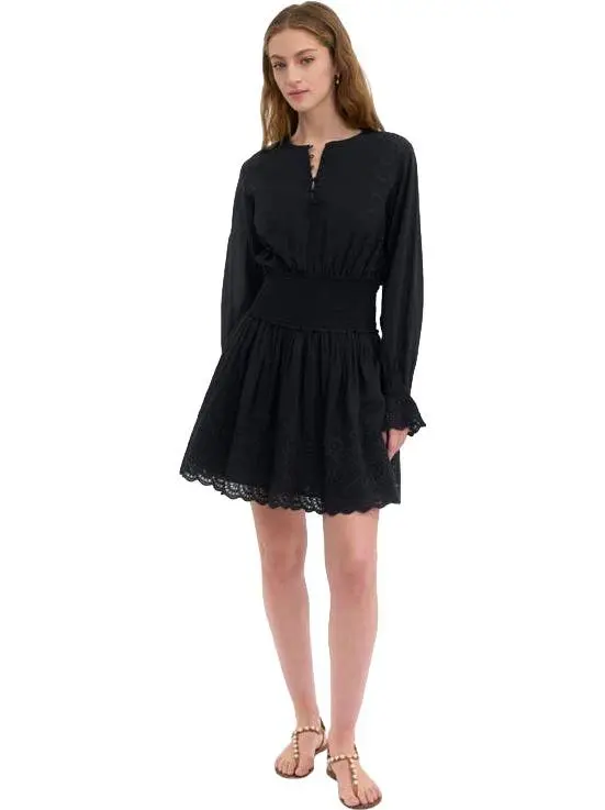 Rebecca Taylor Sabine Mini Dress - Jet Black