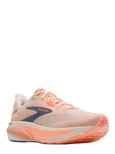 Brooks Ghost 18 Running Shoe - Star White/cyber Peach/grey