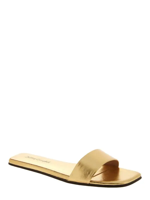 Jeffrey Campbell Vellum Slide Sandal - Gold