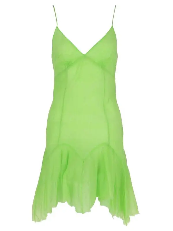 Givenchy Paneled Mini Dress - Bright Green