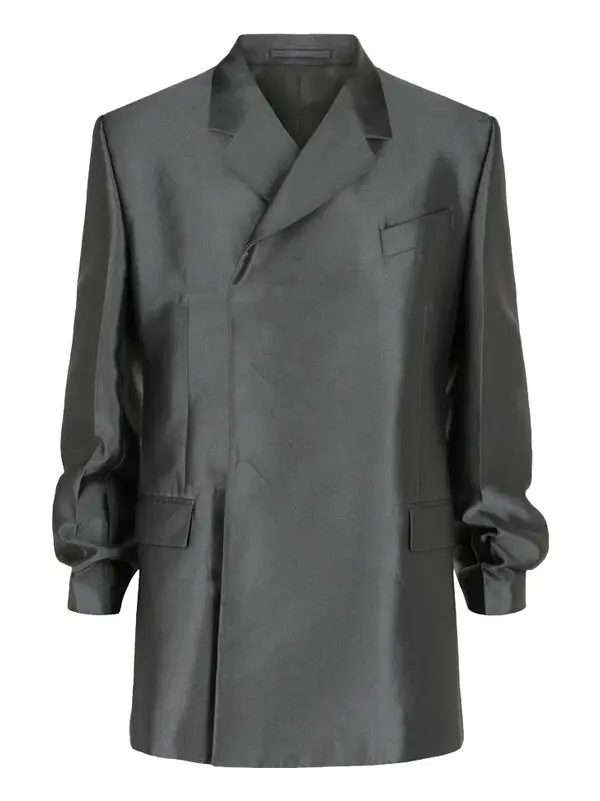 FERRAGAMO Double Breasted Jacket - Dark Grey