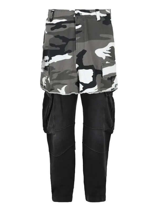 Givenchy Cargo Pants With Camouflage Skirt - Multicolor