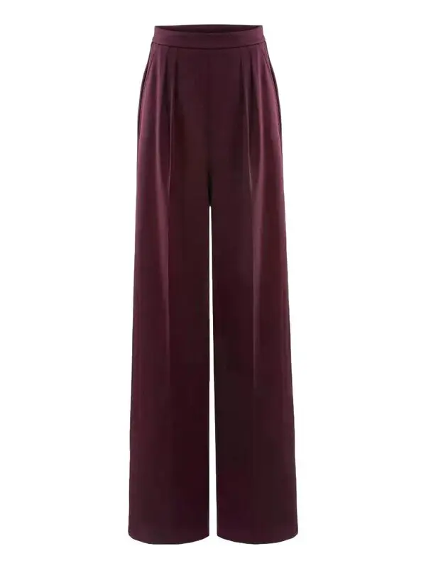 SAIID KOBEISY Pleated Wide-leg Trousers - Purple
