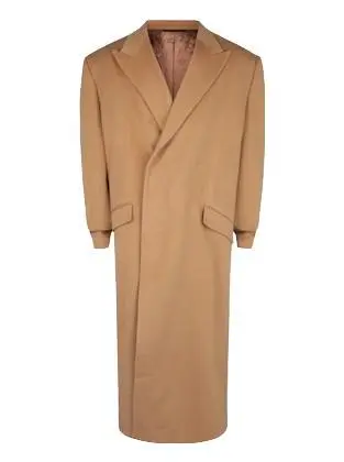Givenchy Wool Blend Long Coat - Beige Camel