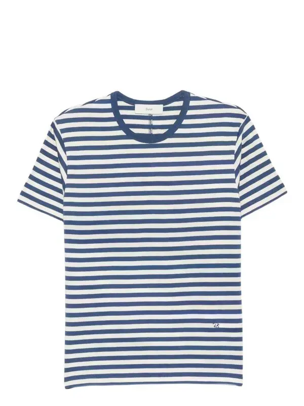DUNST Striped Cotton T-shirt - Blue