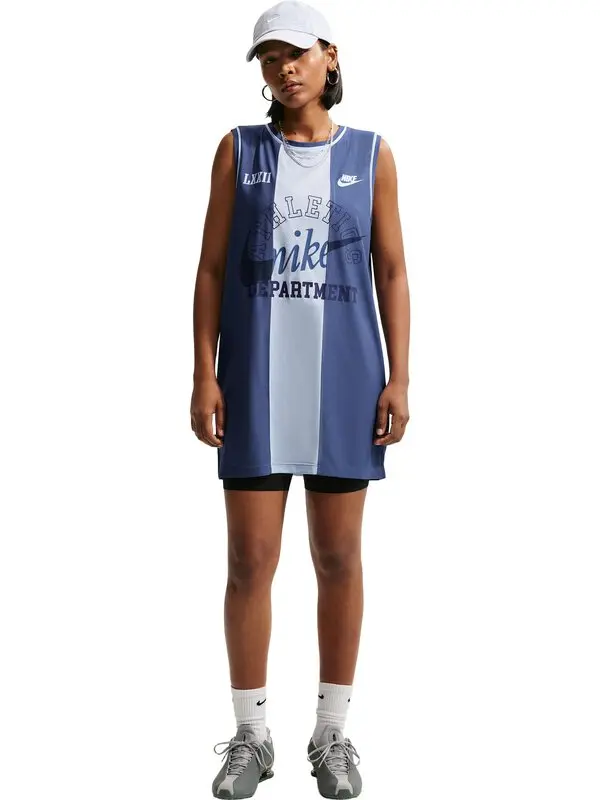 Nike Loose Heritage Jersey Dress - Blue