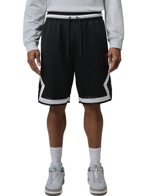 JORDAN Brooklyn Diamond Mesh Shorts - Black
