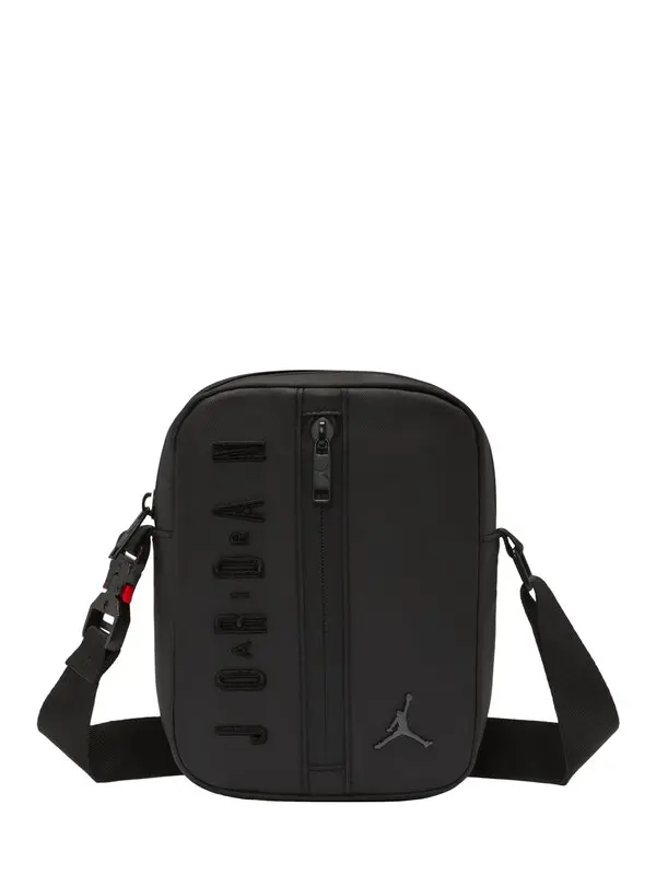 JORDAN Embroidered Tactical Crossbody Bag - Black