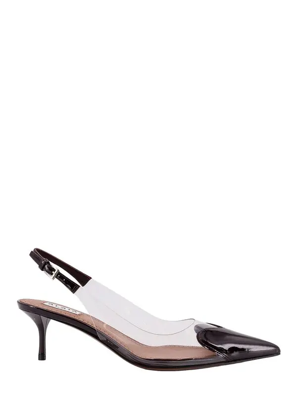 Alaïa Le Coeur Patent Leather Slingback Pumps - Brown