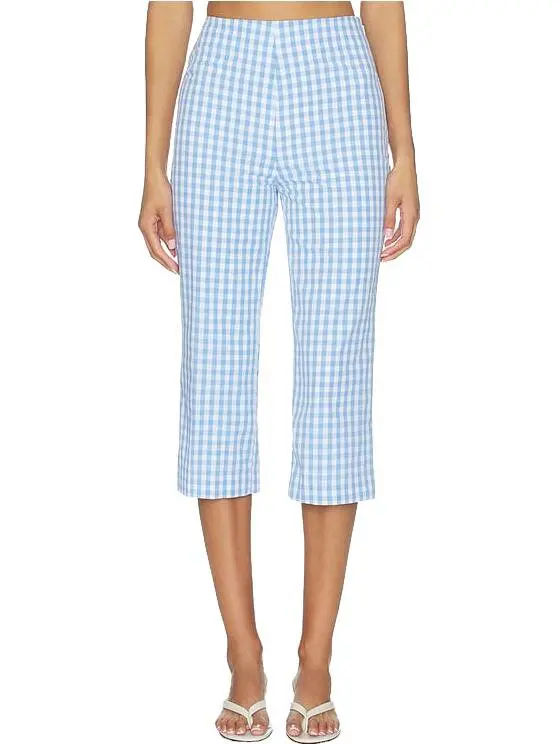 Majorelle Viviana Capri Pants - Blue & White Gingham