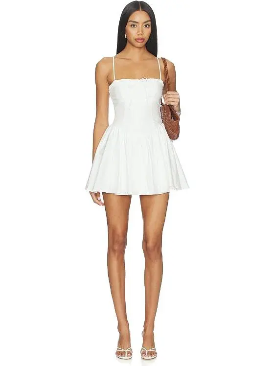 MORE TO COME Phoebe Mini Dress - White