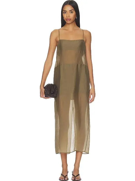 EAVES X Coco Ettore Maxi Dress - Dark Khaki