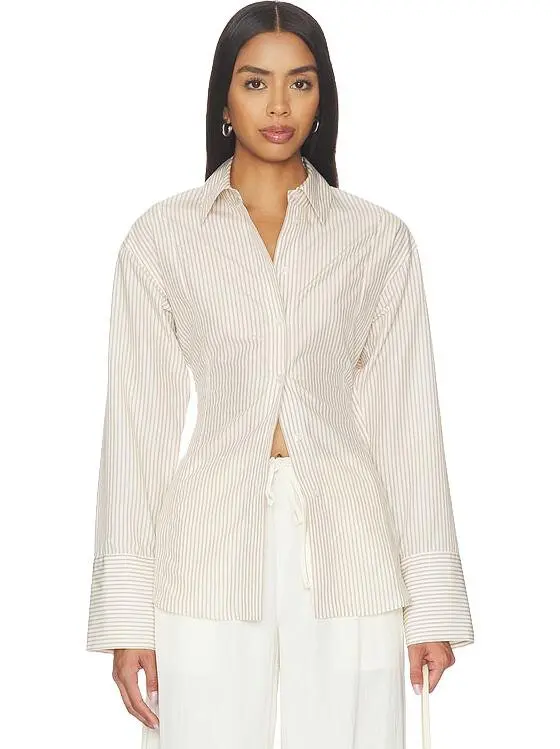 EAVES Tilda Striped Lyocell Shirt - Stripe
